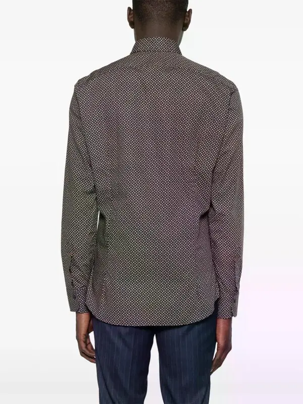 MAZZARELLI Floral-print Shirt - Brown