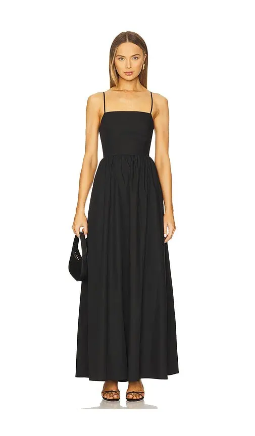 Susana Monaco Poplin Lace-up Maxi Dress