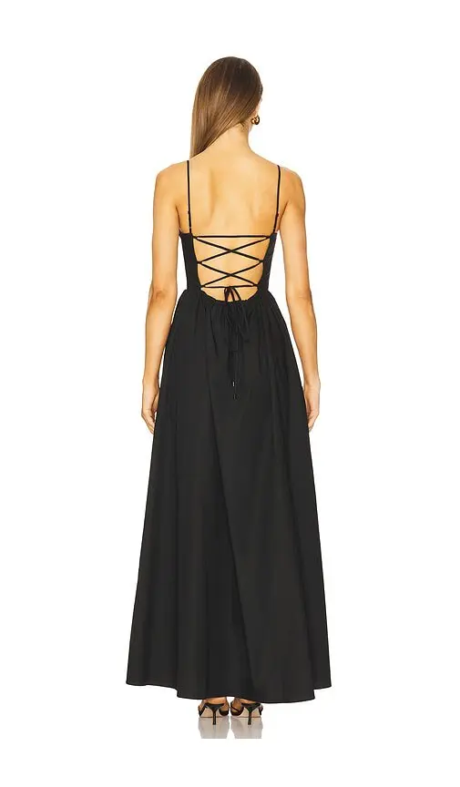 Susana Monaco Poplin Lace-up Maxi Dress