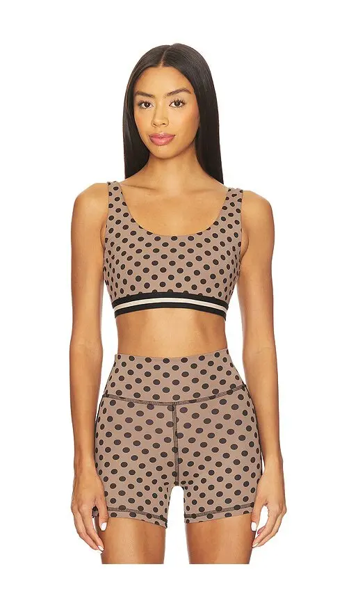 Strut This The Gatsby Bra In Brown - Polk-a-dot