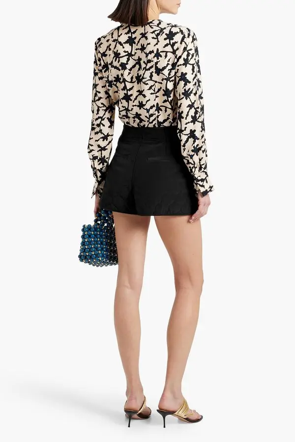 Ulla Johnson Cade Silk Shorts - Black