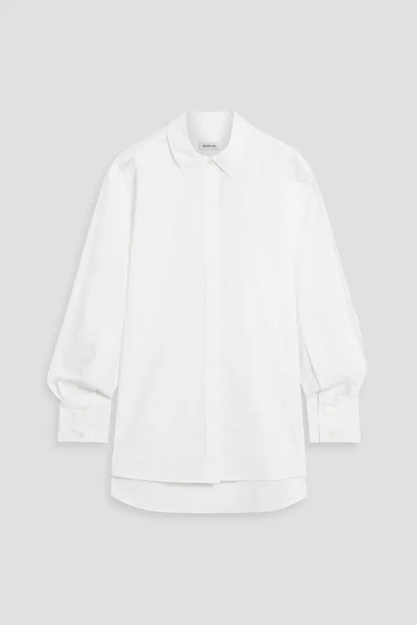 Simkhai Chandler Cotton-blend Poplin Shirt - White