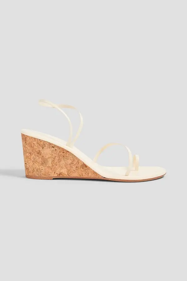 ANCIENT GREEK SANDALS Chora Leather Wedge Sandals - Off-white