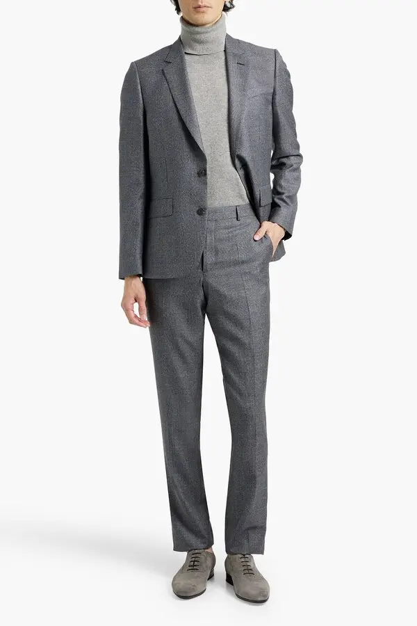 Paul Smith Prince Of Wales Checked Wool Suit - Navy