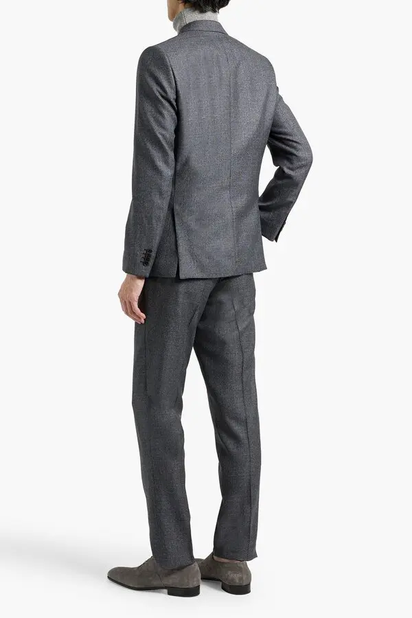 Paul Smith Prince Of Wales Checked Wool Suit - Navy