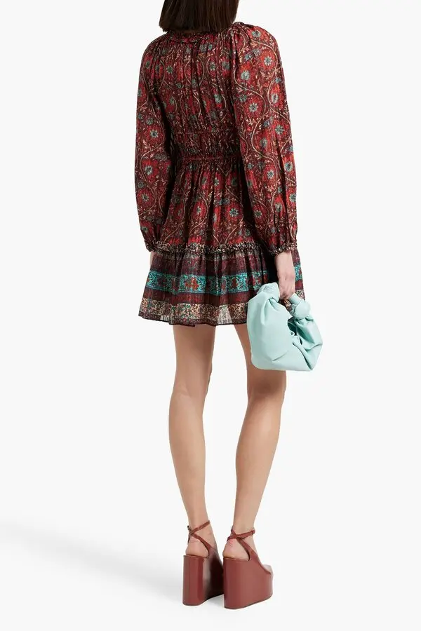 Ulla Johnson Printed Cotton-blend Mini Dress