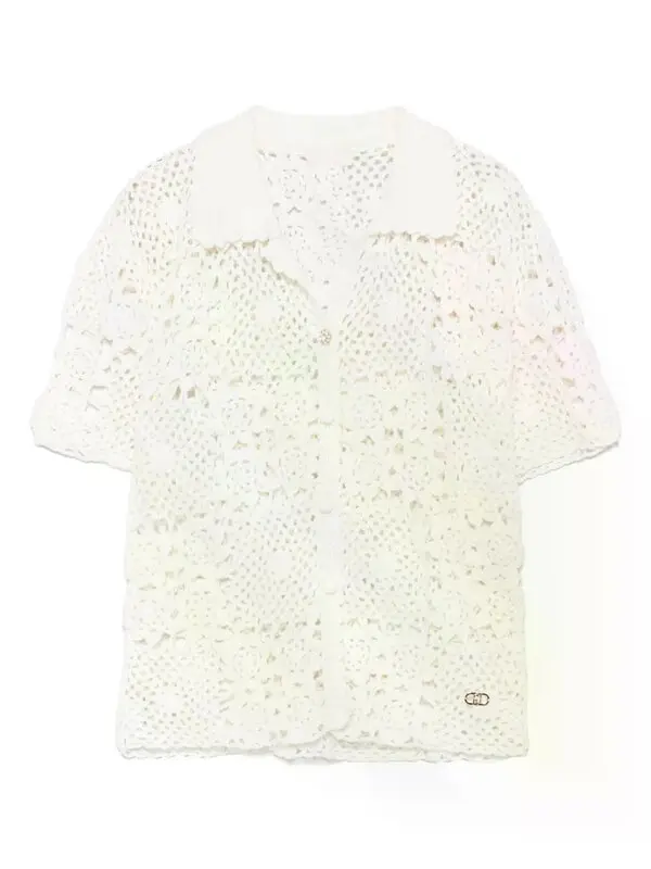 Liu Jo Open-knit Cardigan - White