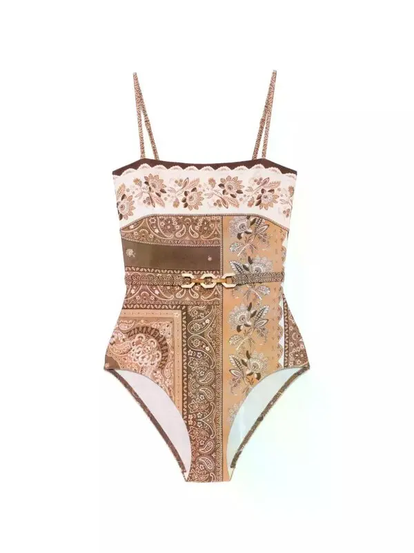 Zimmermann Lucky One-piece Swimsuit - Brown