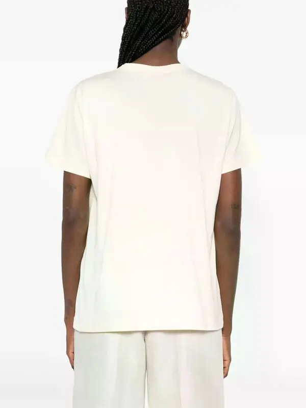 Fabiana Filippi Filo Diamante-detail T-shirt - Neutrals