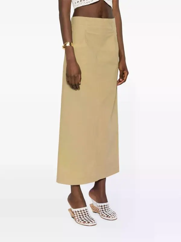 A.M.G. Pleat-detailed Midi Skirt