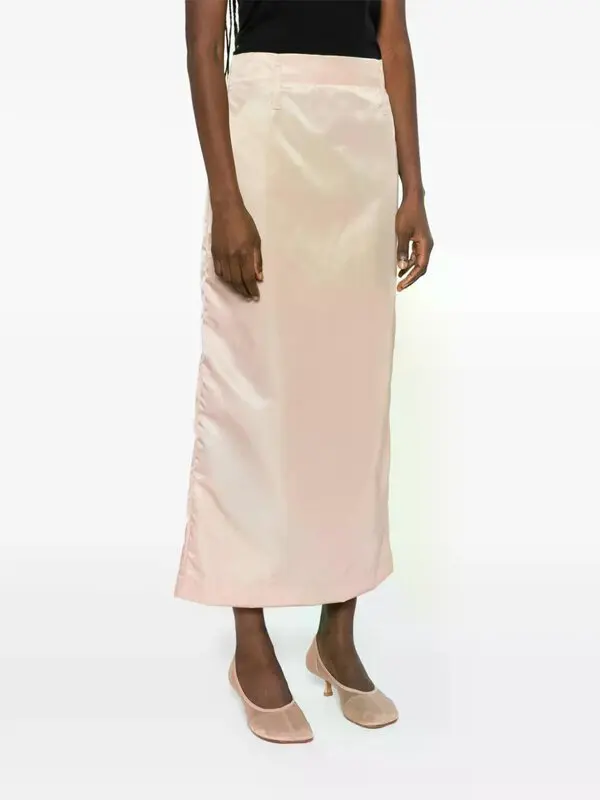 A.M.G. Rear-slit Midi Skirt
