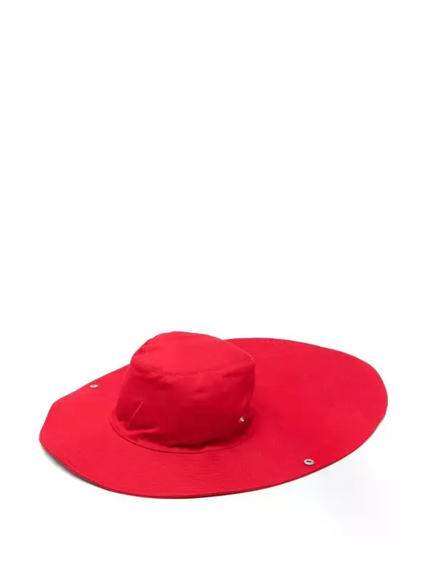 Attico Embroidered Sun Hat - Red
