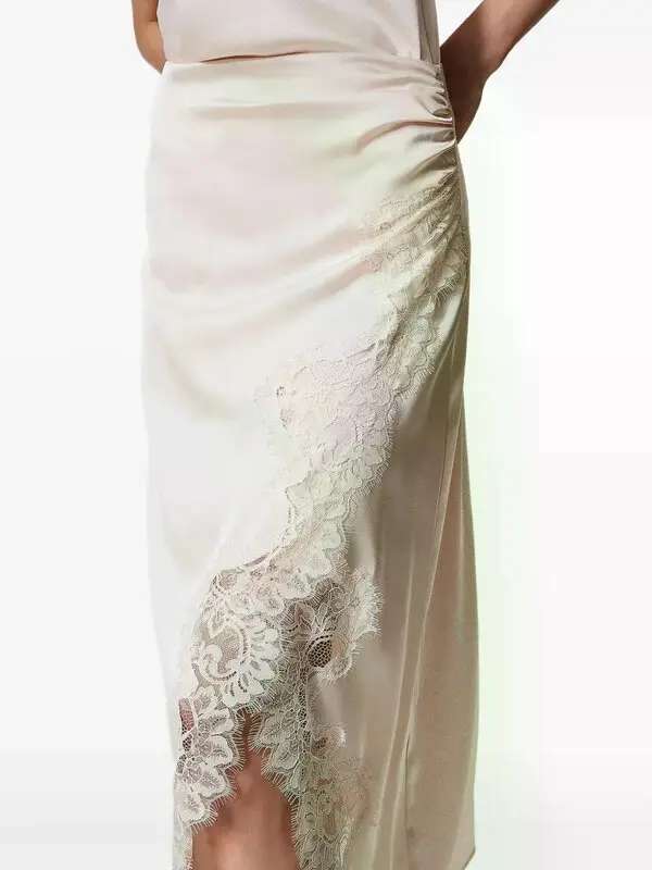 TWINSET Lace-insert Midi Skirt