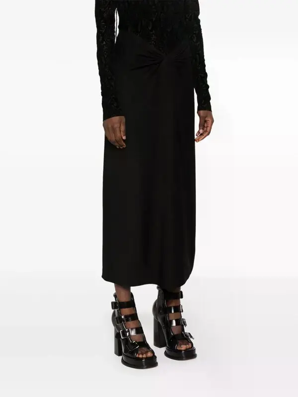 A.M.G. A-line Midi Skirt With Ruched Detail