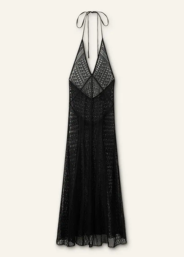 ME+EM Pointelle Halterneck Midi Dress