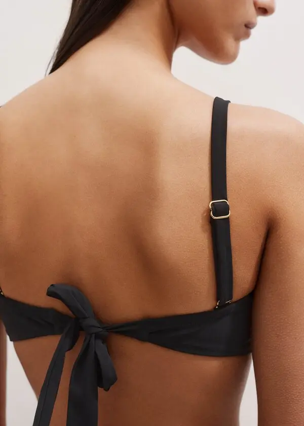 ME+EM Square Neck Bikini Top - Black