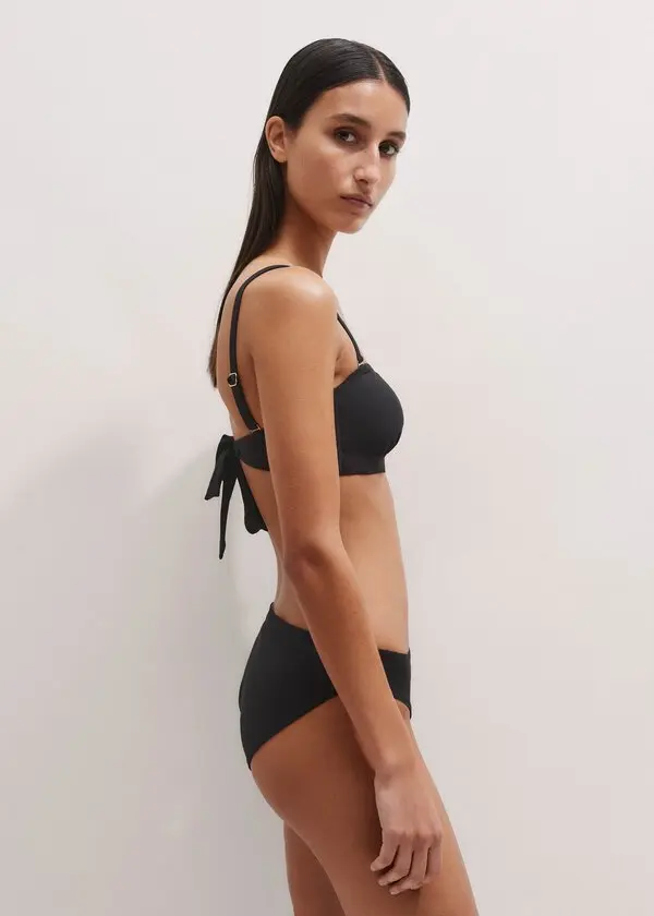 ME+EM Square Neck Bikini Top - Black