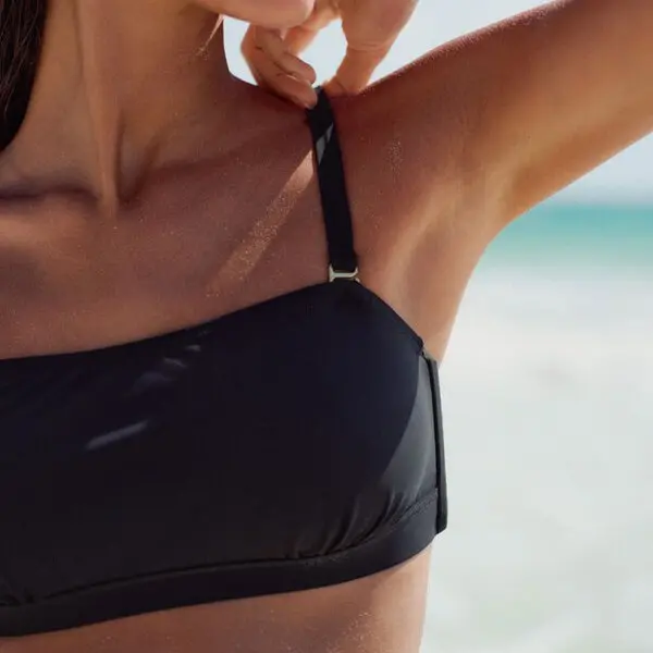 ME+EM Square Neck Bikini Top - Black
