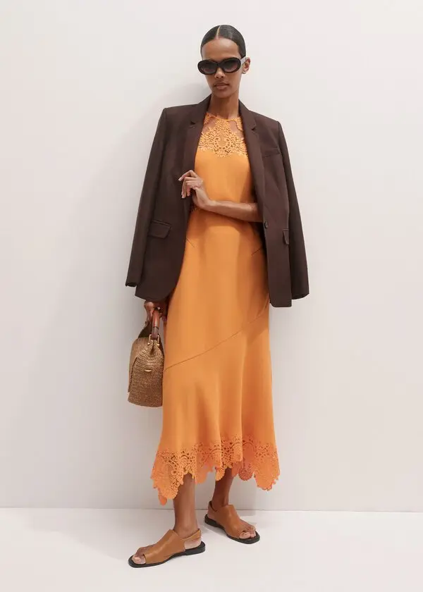 Lace Sleeveless Midi Dress