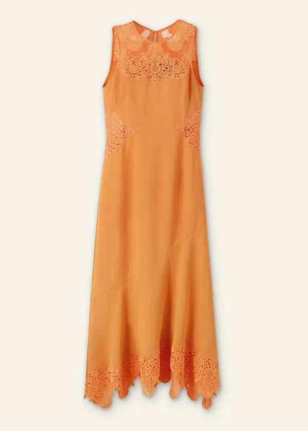 Buy ME+EM Lace Sleeveless Midi Dress - Mango Orange At 30% Off |  Editorialist