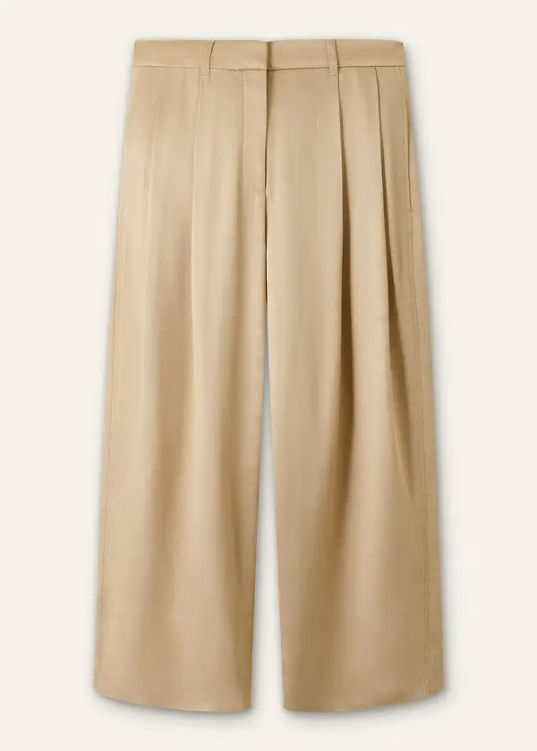 ME+EM Elevated Metallic Tailored Wide-leg Trousers