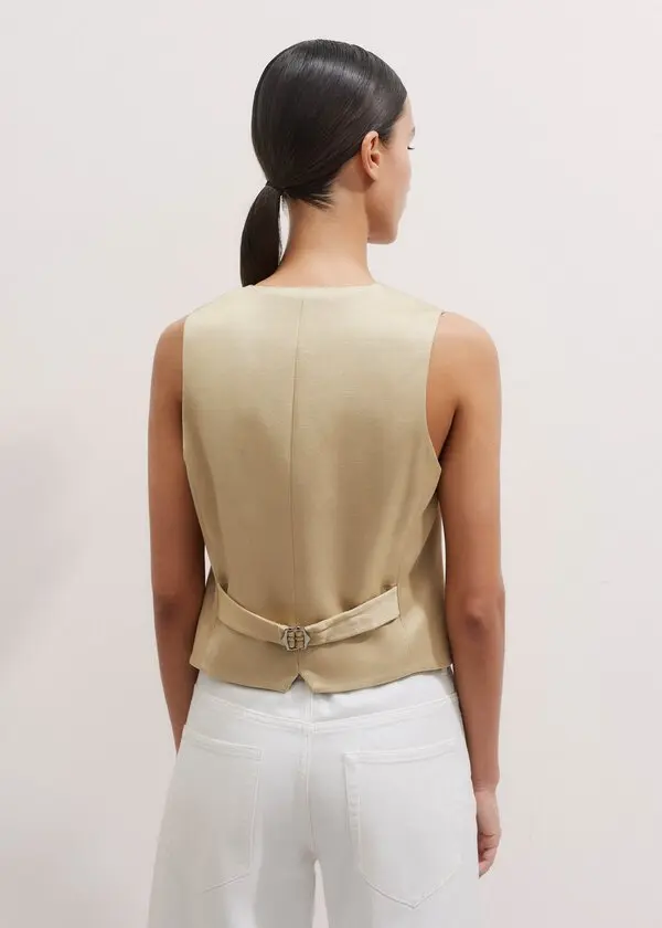ME+EM Metallic Tailored Waistcoat