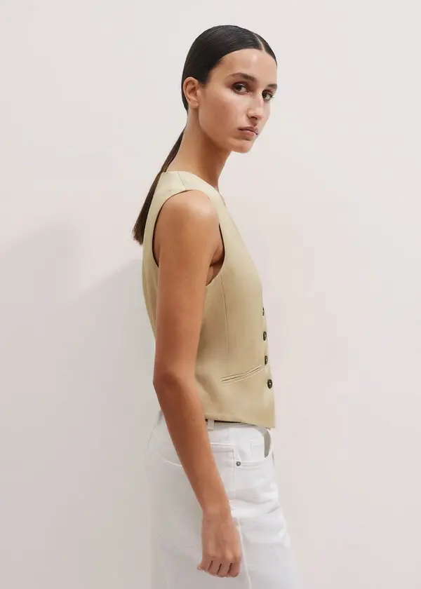 ME+EM Metallic Tailored Waistcoat