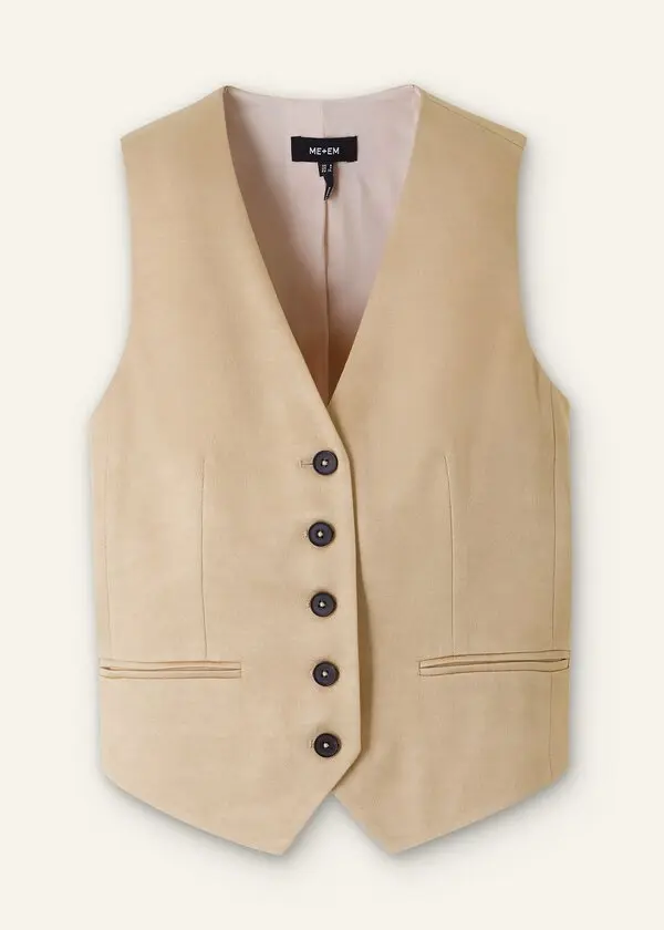 ME+EM Metallic Tailored Waistcoat
