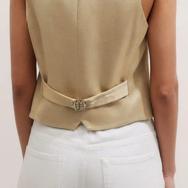 ME+EM Metallic Tailored Waistcoat
