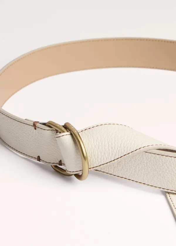 ME+EM Double D-ring Leather Belt - Cream