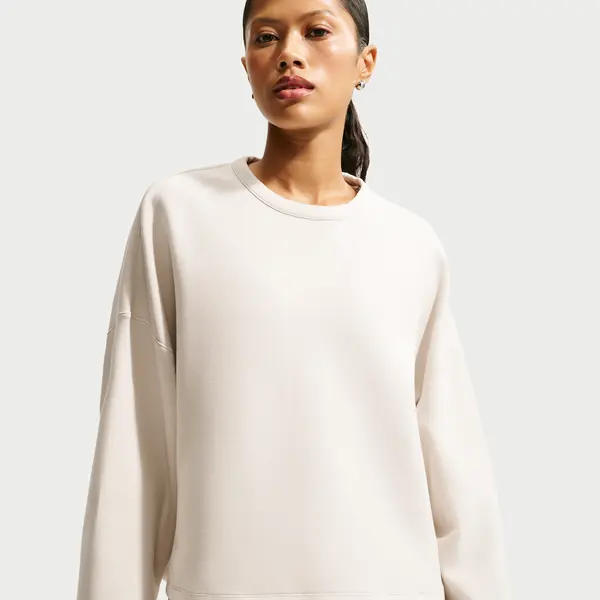 Nike Dri-fit Oversized Crew-neck Top - Brown