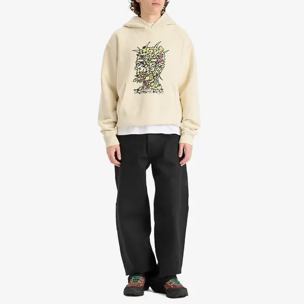 BRAIN DEAD Scrambled Head Hoodie - Natural