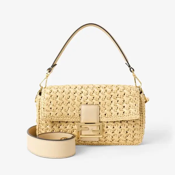 Fendi Baguette Viscose Fibre Crochet Bag
