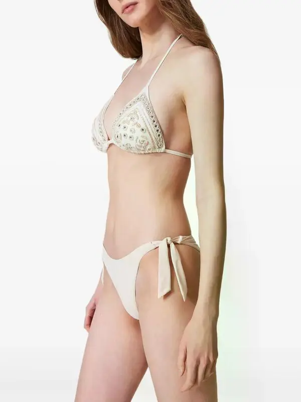 TWINSET Tie-fastening Bikini Bottom - Neutrals