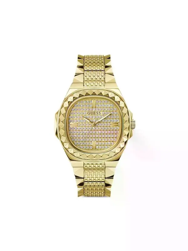Guess 42mm Studded Watch - Gold