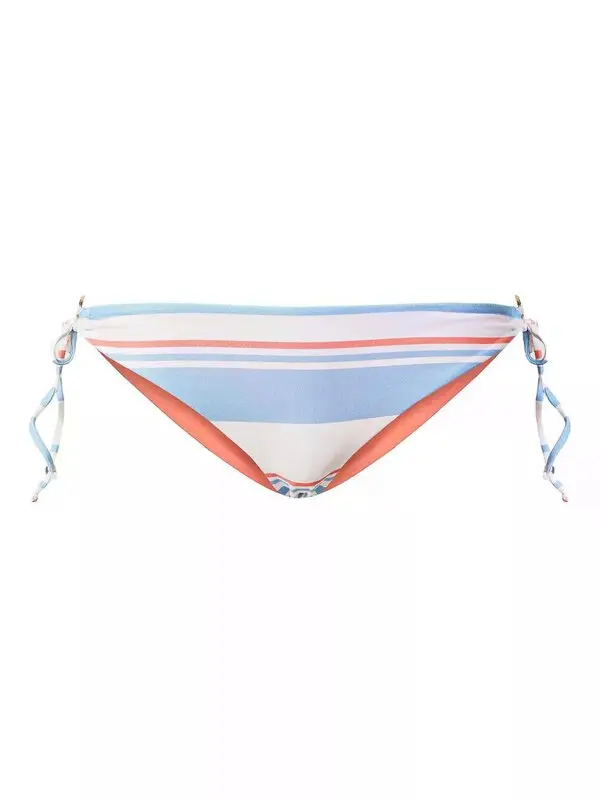 TWINSET Striped Triangle Bikini Bottoms - White