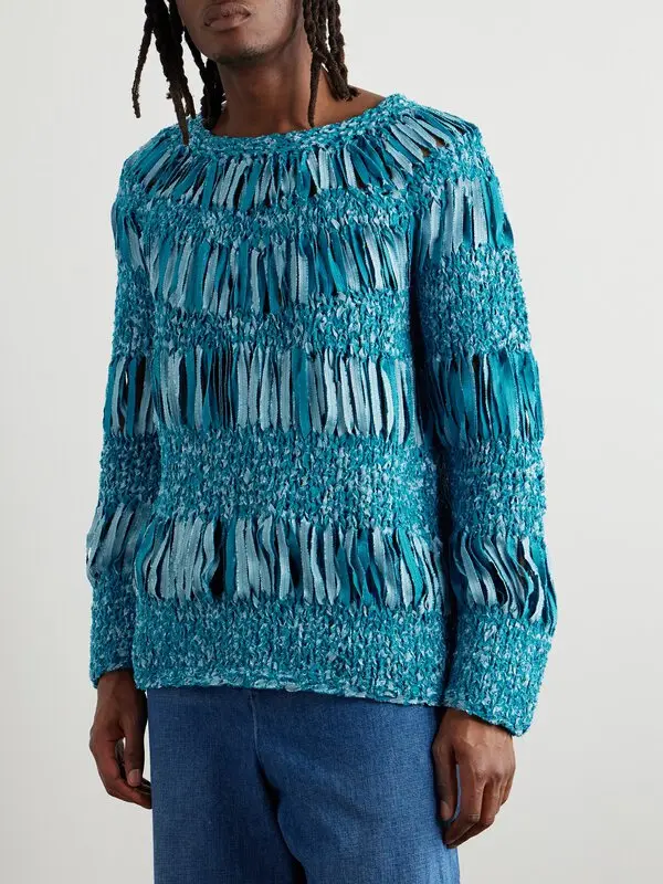 Loewe Open-knit Cotton-blend Sweater
