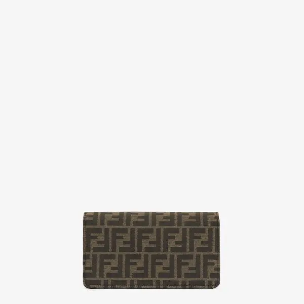 Fendi Baguette Wallet On Chain - Brown