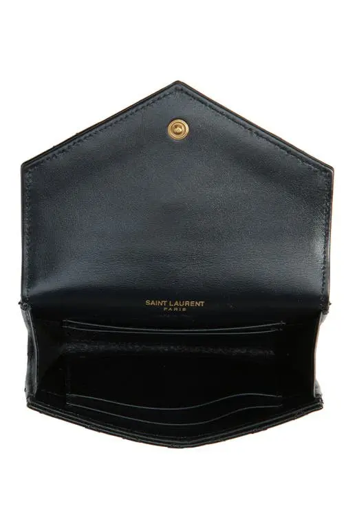 Saint Laurent Cassandre Quilted Leather Envelope Wallet
