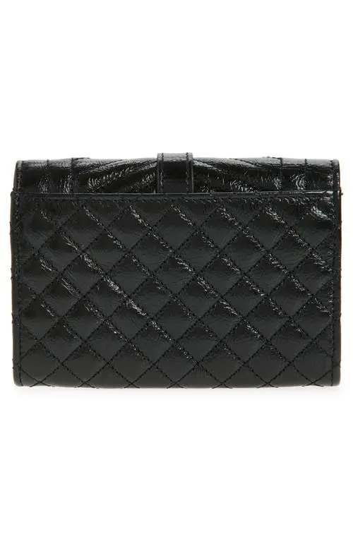 Saint Laurent Cassandre Quilted Leather Envelope Wallet