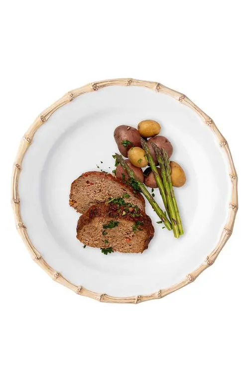 JULISKA Bamboo Ceramic Dinner Plate - Natural