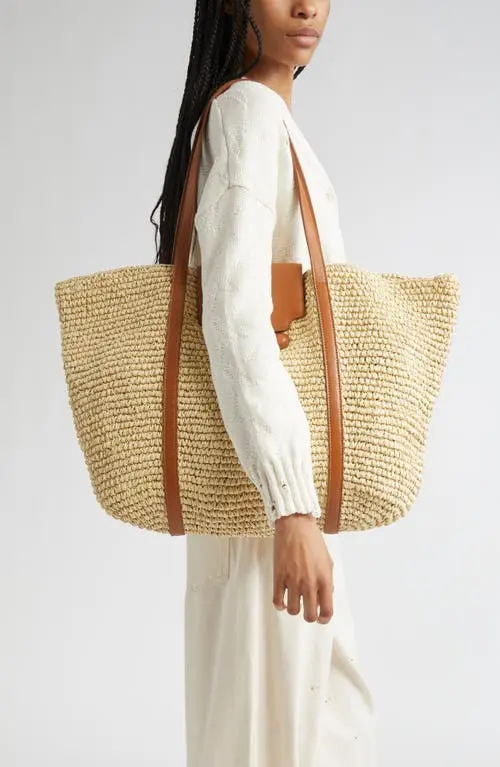 Marni Medium Trunkaroo Woven Tote - Natural