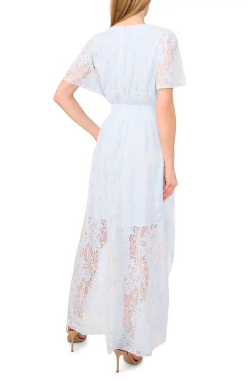 CECE DUPRAZ Lace Smocked Waist Maxi Dress