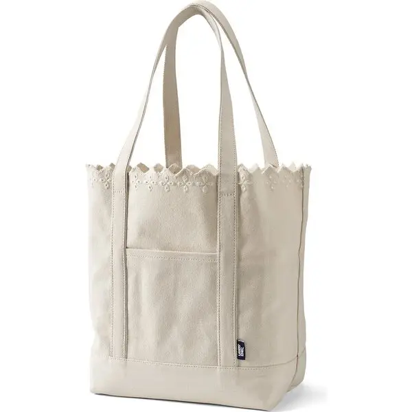 LANDS' END Canvas Tote Bag - Natural/natural