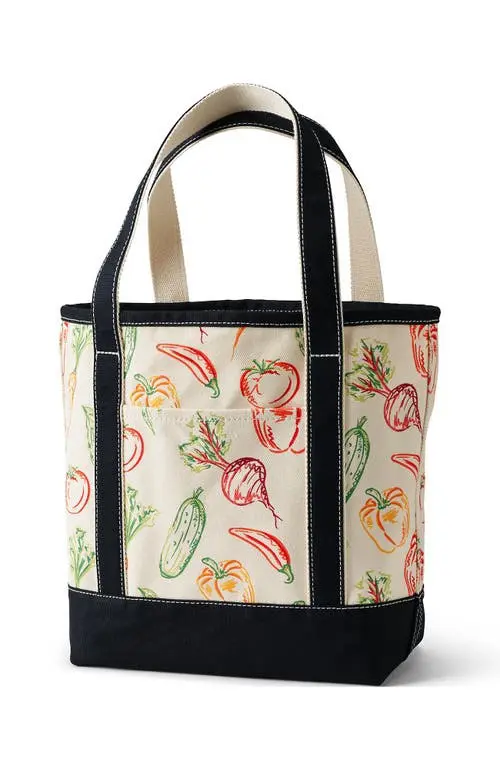 LANDS' END Print Canvas Tote Bag