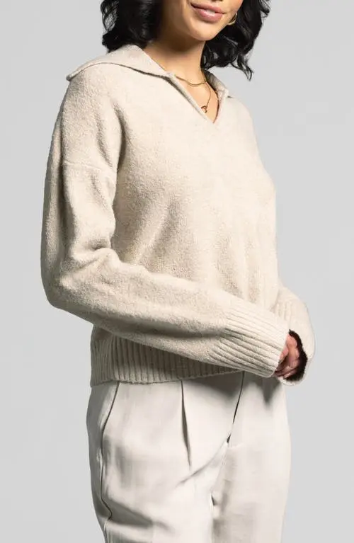 WEEKEND LOS ANGELES Argyle Johnny Collar Sweater - Moonstruck