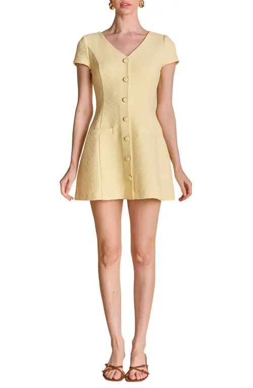 Endless Rose Tweed A-line Mini Dress - Butter