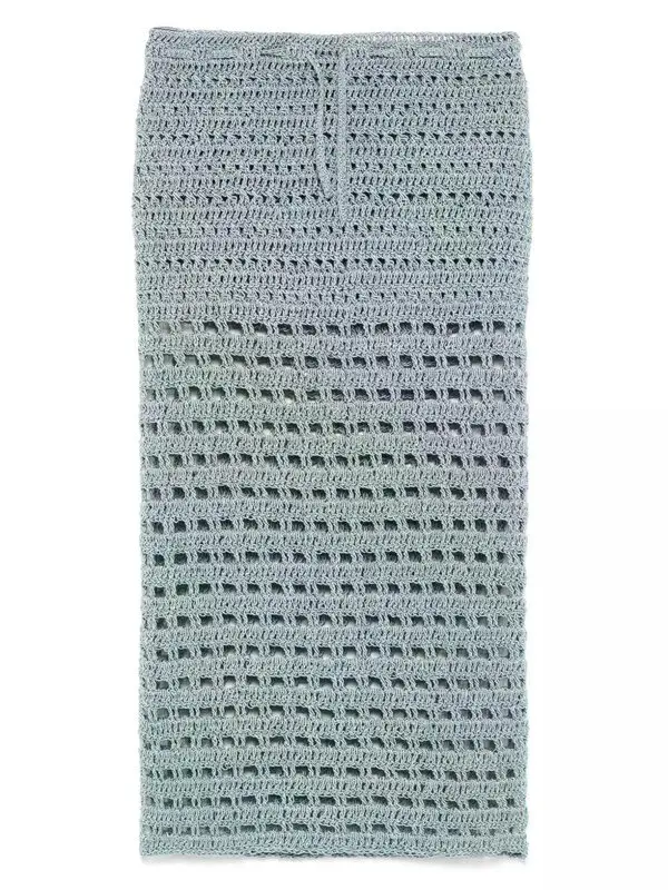 A.M.G. Open-knit Midi Skirt