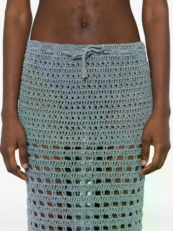 A.M.G. Open-knit Midi Skirt