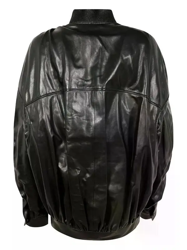 GIOVANNI BEDIN Ruched Leather Jacket